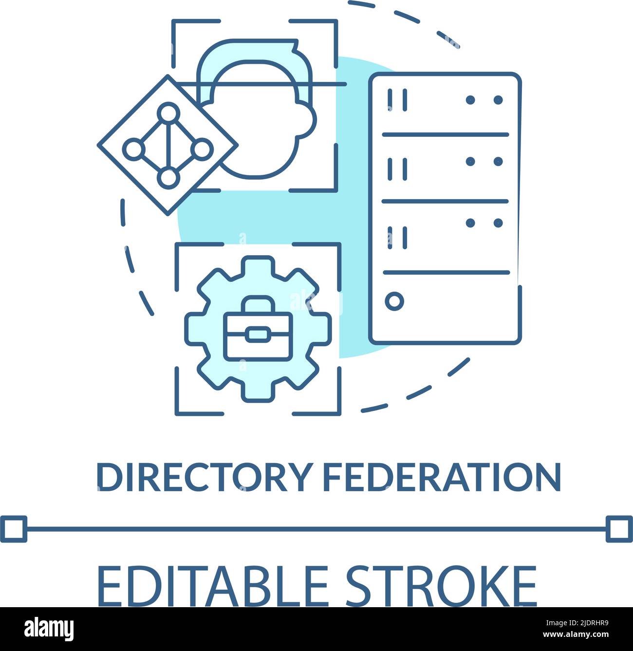 Directory federation turquoise concept icon Stock Vector Image & Art ...