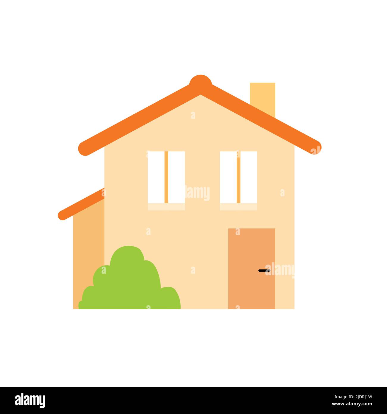 Minimalist house flat vector illustration. Home icon Stock Vector Image ...