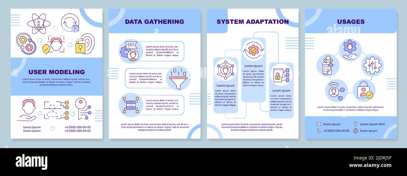User modeling blue brochure template Stock Vector Image & Art - Alamy