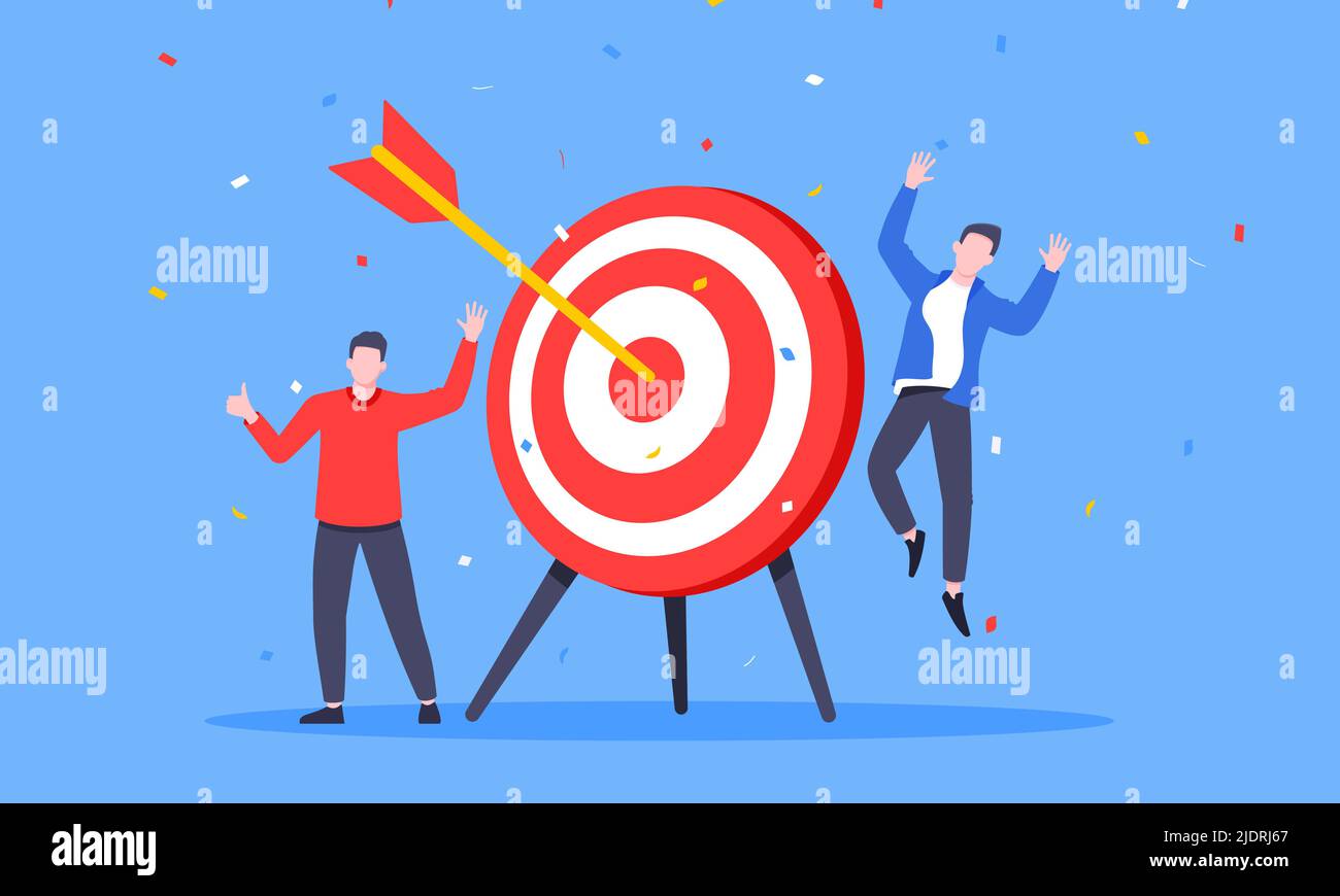 Goal achievement business concept sport target icon and arrow in the ...