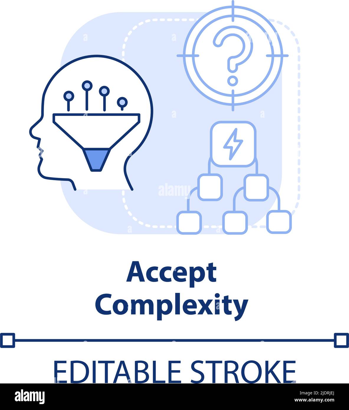 Accept complexity light blue concept icon Stock Vector Image & Art - Alamy