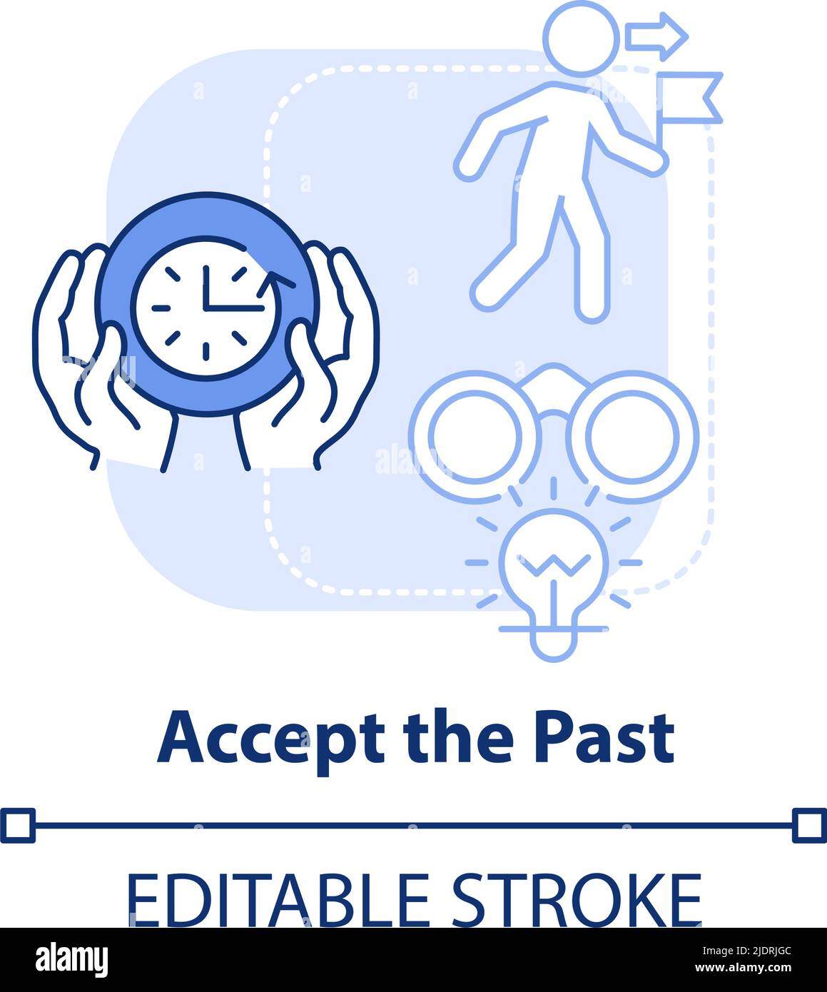 Accept past light blue concept icon Stock Vector Image & Art - Alamy