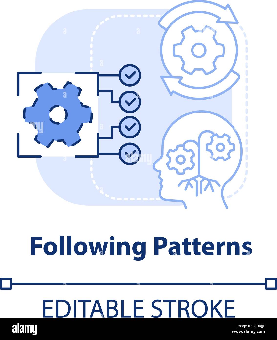 Following patterns light blue concept icon Stock Vector Image & Art - Alamy