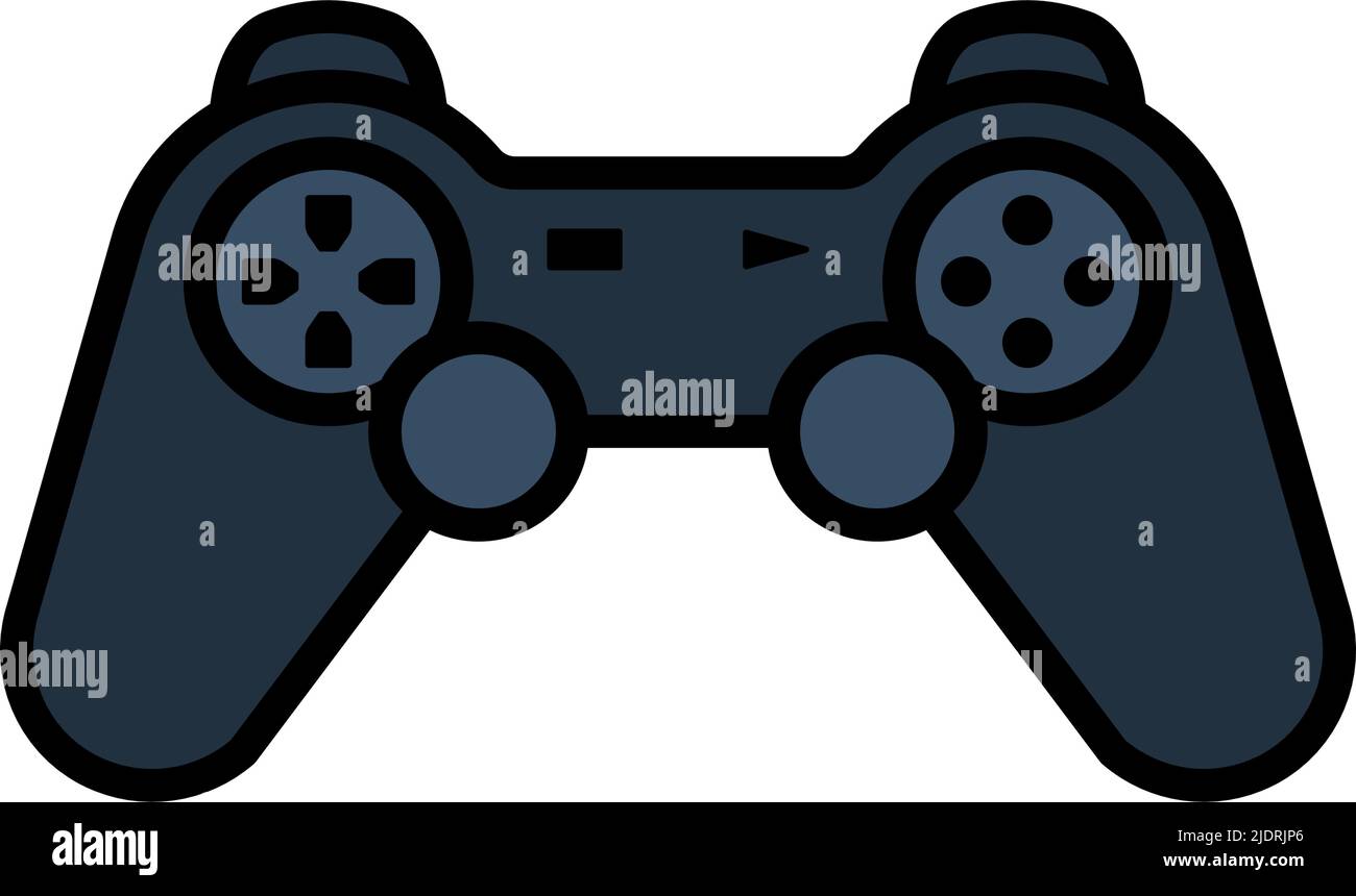 Gamepad Icon. Editable Bold Outline With Color Fill Design. Vector ...