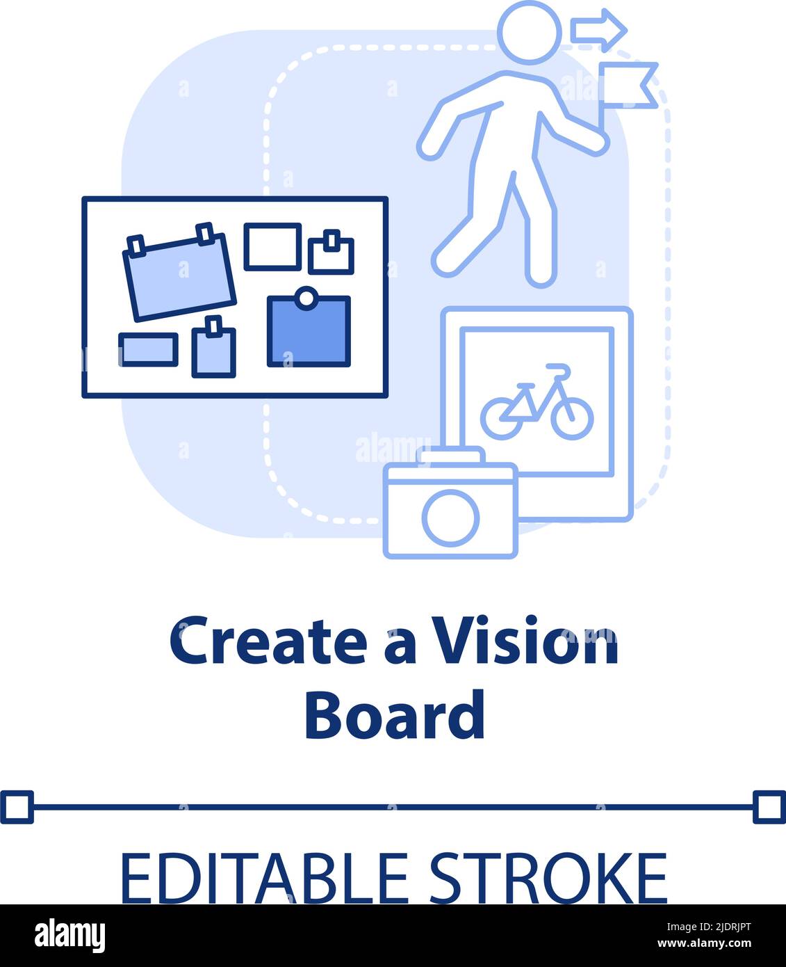 Create vision board light blue concept icon Stock Vector Image & Art ...