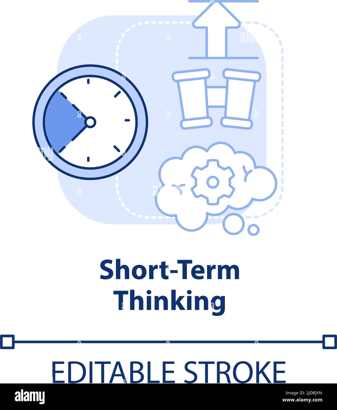 Short term thinking light blue concept icon Stock Vector Image & Art ...