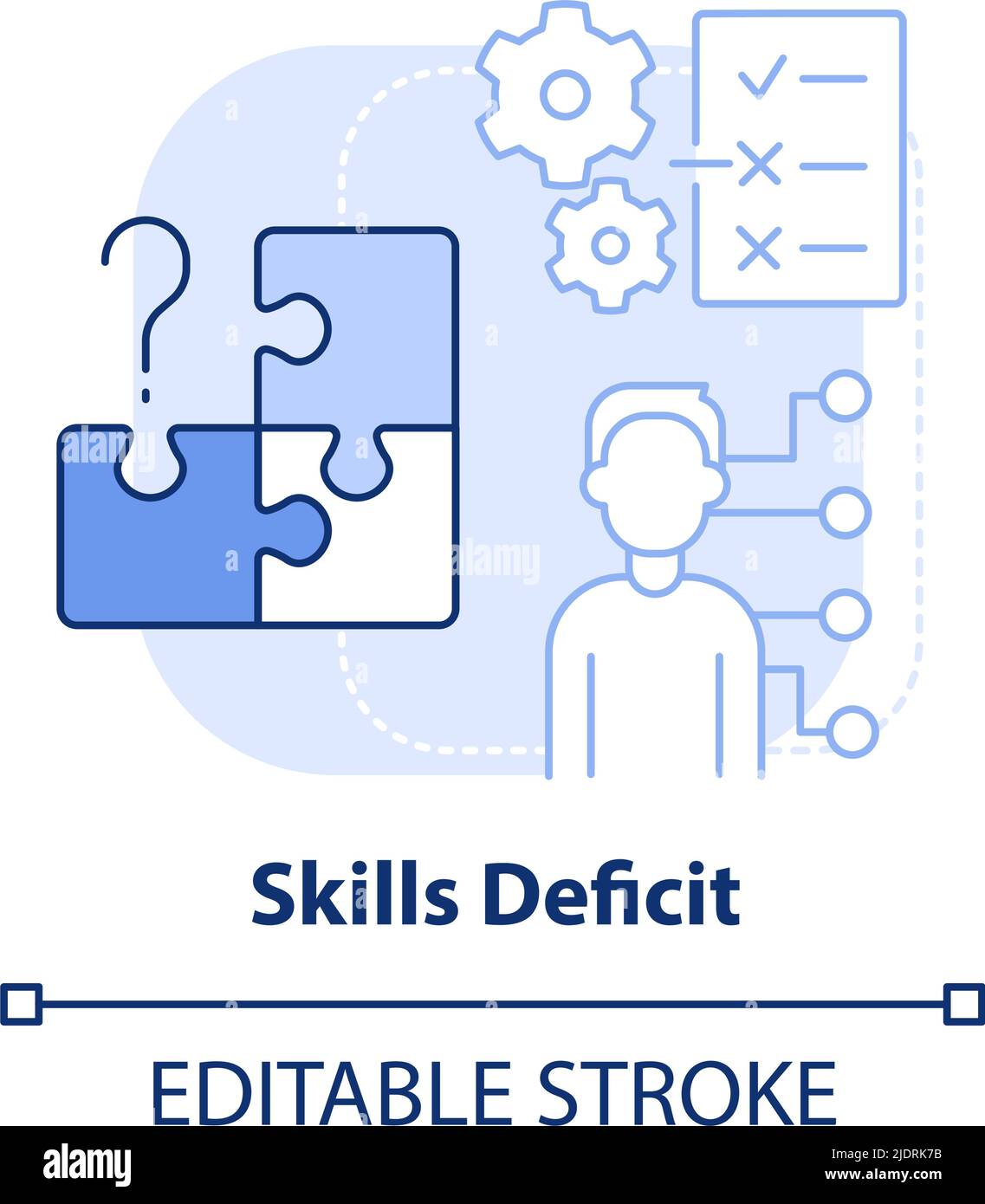 Skills deficit light blue concept icon Stock Vector Image & Art - Alamy