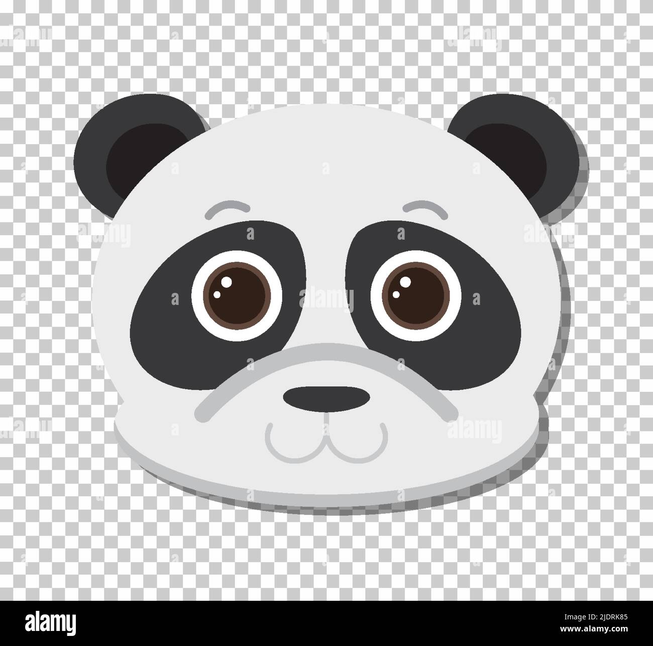 Cute panda head in flat cartoon style illustration Stock Vector Image ...