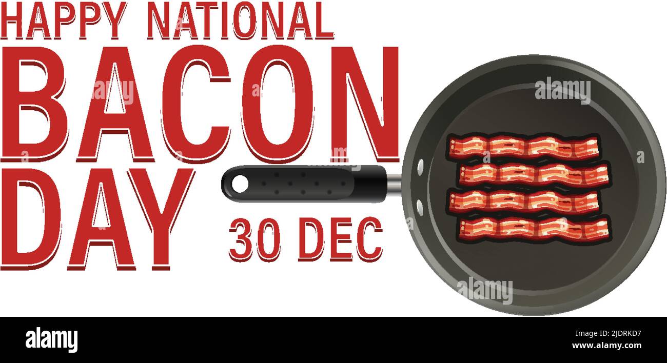 International bacon day poster template illustration Stock Vector Image ...