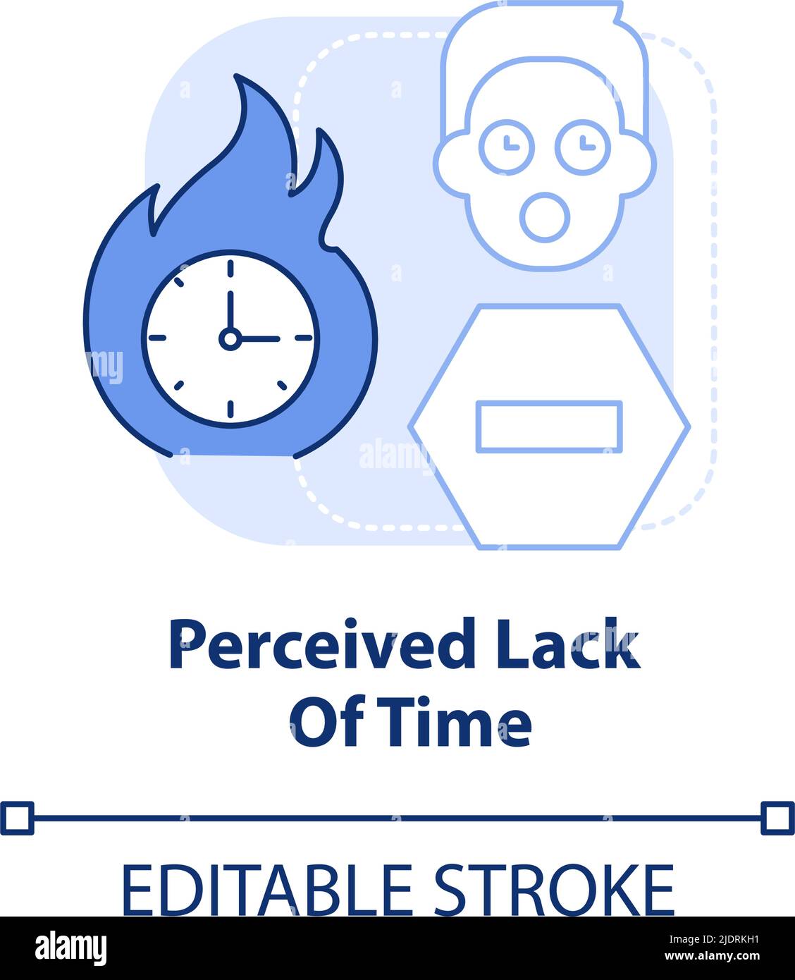 Perceived lack of time light blue concept icon Stock Vector Image & Art ...