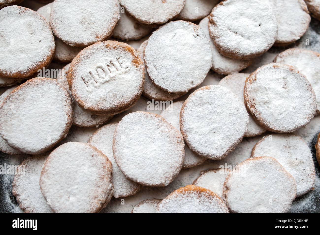 Baked cookies background homemade bakery Stock Photo - Alamy