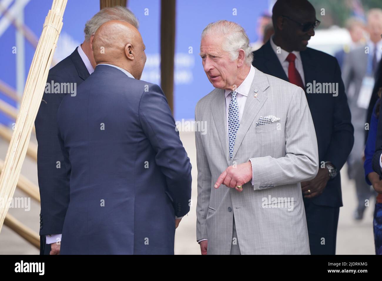 The Prince of Wales (centre right) arrives to attend a Commonwealth ...