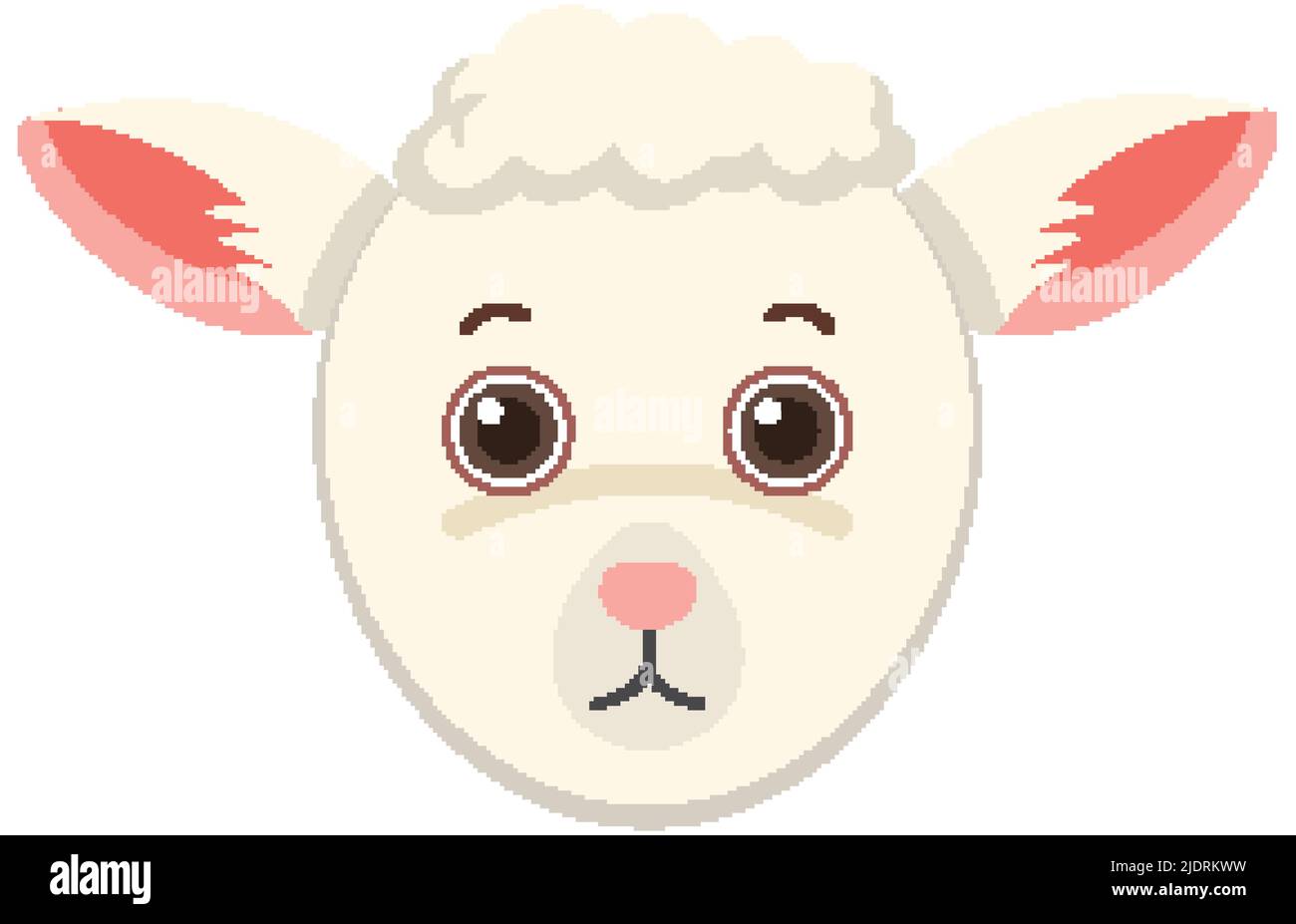 Sheep face in cartoon Cut Out Stock Images & Pictures - Alamy