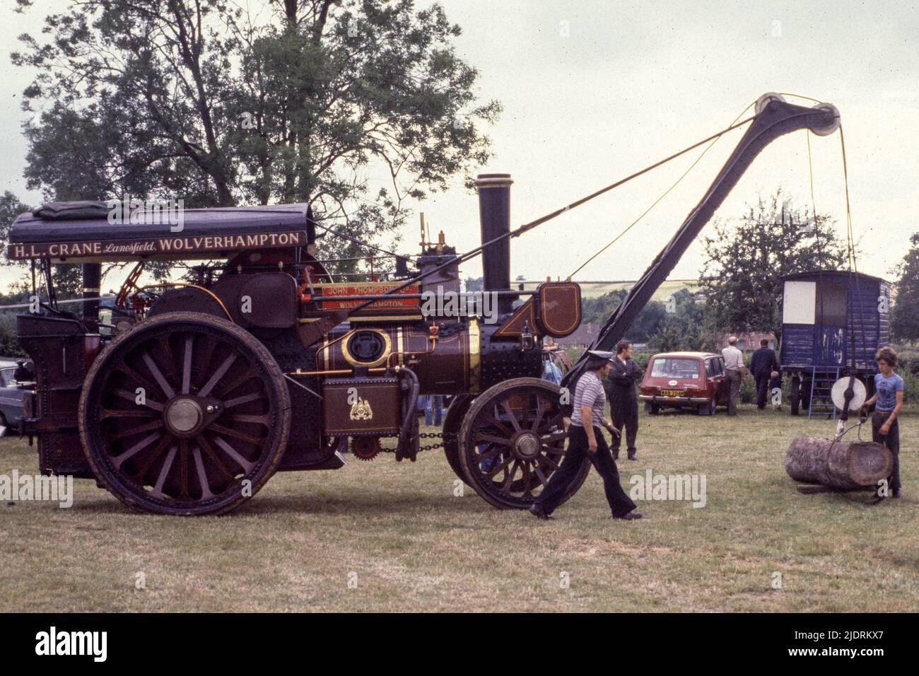 A Fowler steam crane traction engine at the Bromyard Gala in 1979 Stock ...