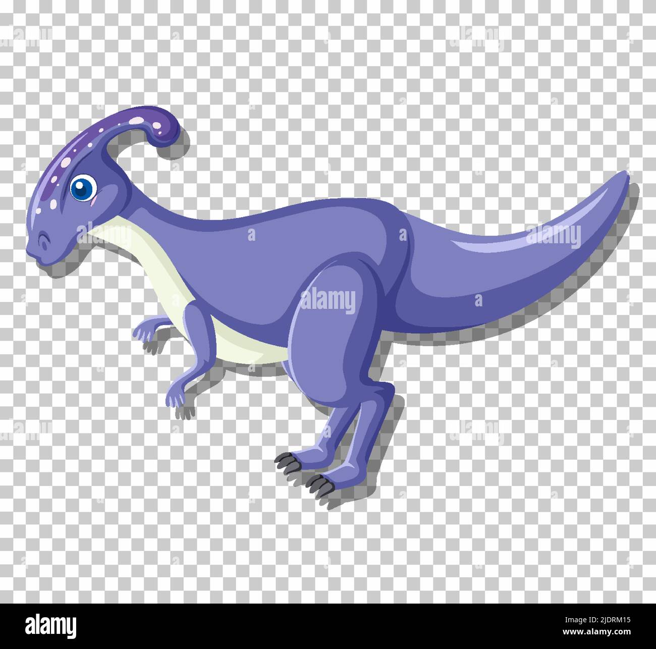 Cute parasaurolophus dinosaur isolated illustration Stock Vector Image ...