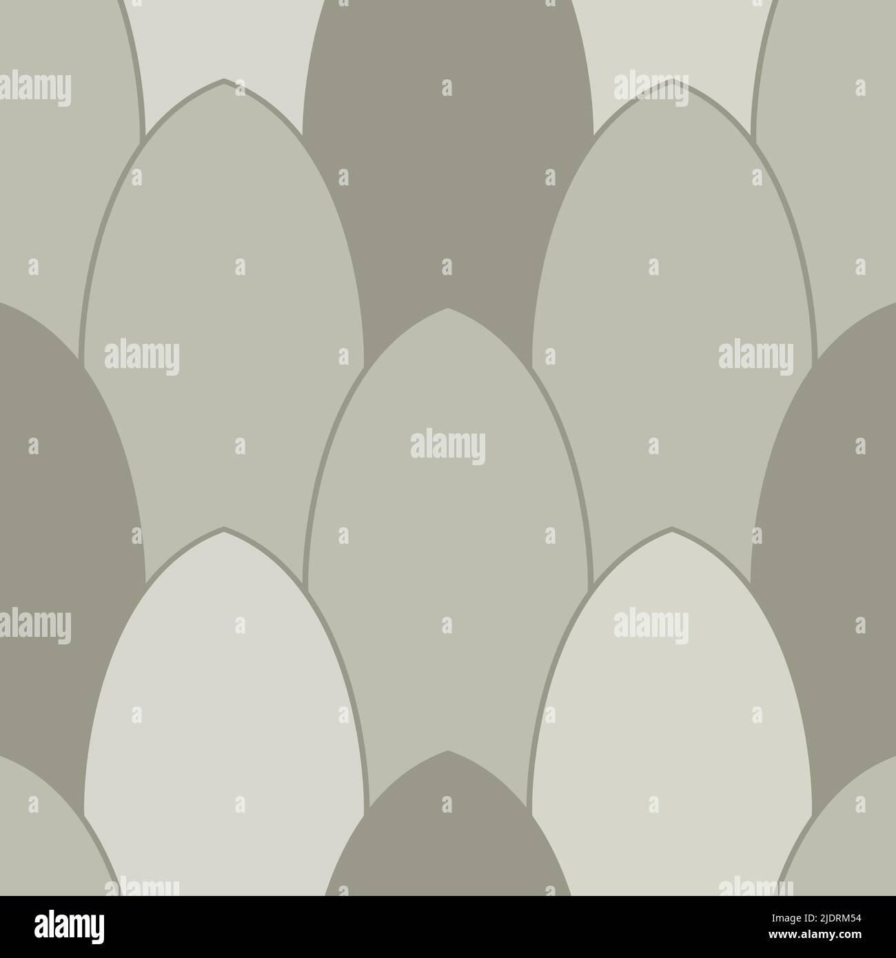 Pointy scale scallop vector seamless pattern background.Neutral ecru ...