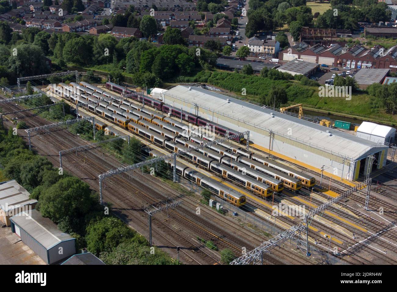 Birmingham, England, June 23rd 2022. Soho TMD train depot in Smerwick ...
