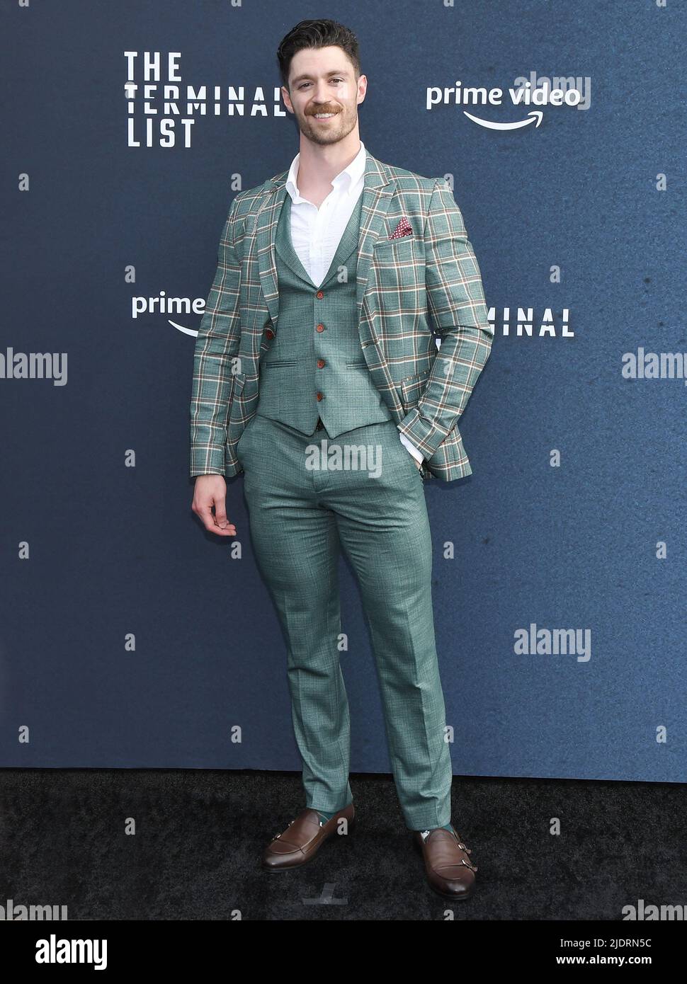 Aidan Wachter arrives at the THE TERMINAL LIST Los Angeles Premiere ...