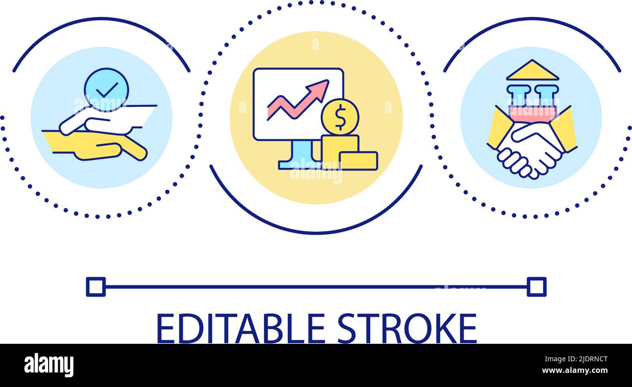 Financial cooperation loop concept icon Stock Vector Image & Art - Alamy