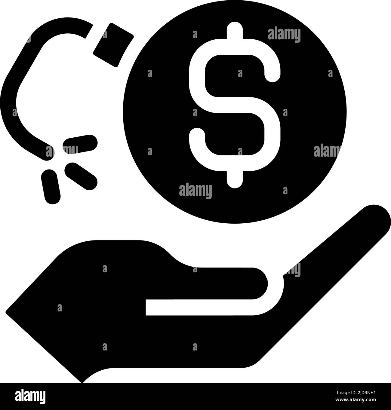 Loss of money black glyph icon Stock Vector Image & Art - Alamy