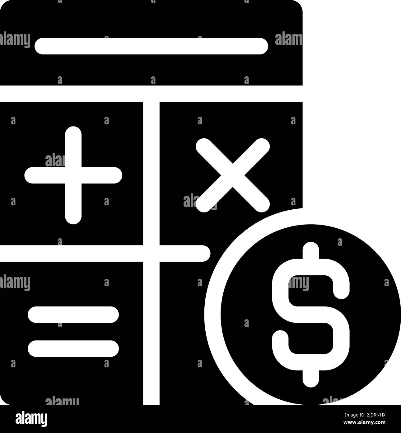 Counting money black glyph icon Stock Vector Image & Art - Alamy