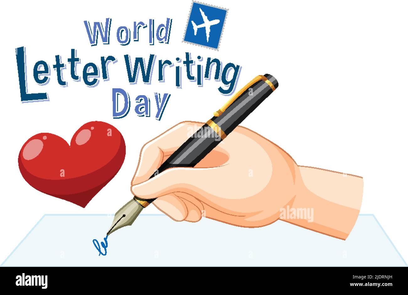 World Letter Writing Day Banner Design illustration Stock Vector Image ...