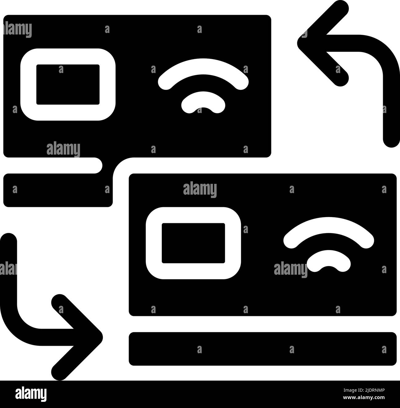 Card transfer black glyph icon Stock Vector Image & Art - Alamy