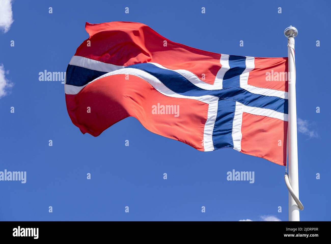 Norway flag in wind hi-res stock photography and images - Alamy