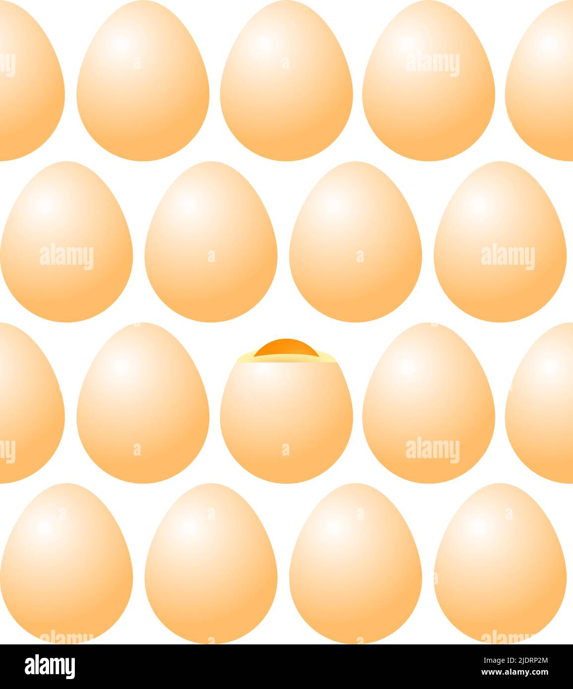 Chicken eggs white, symmetrically located. One egg is peeled on top ...