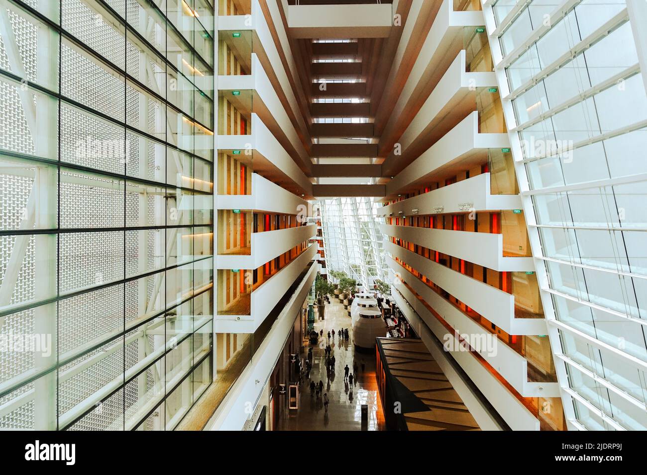 Reception and indoor hall, Marina Bay Sands casino hotel resort and ...