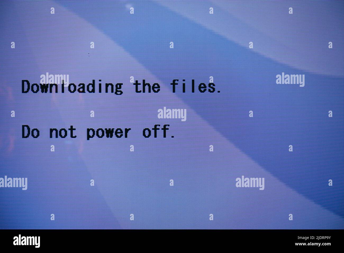 Vintage screen downloading operating system Stock Photo - Alamy