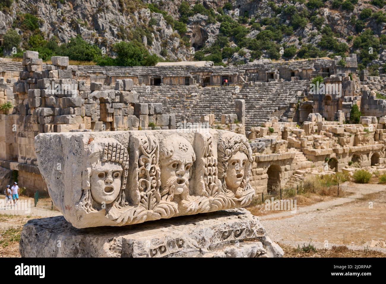 stone faces in Myra Ancient City, Demre, Turkey Stock Photo - Alamy