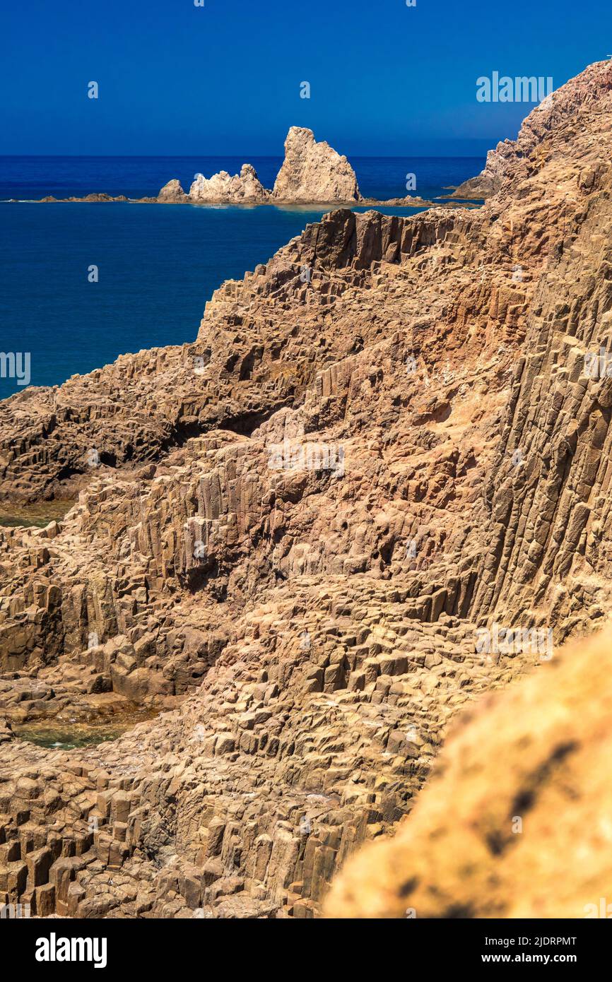 Columnar Jointing Structures Of Punta Baja, Lava Flows, Volcanic Rocks ...