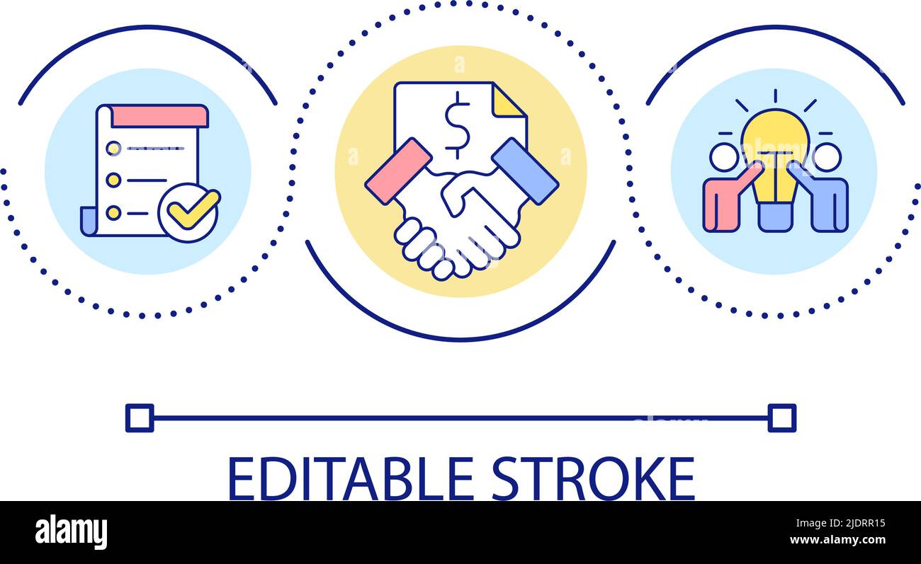 Legal deal closure loop concept icon Stock Vector Image & Art - Alamy