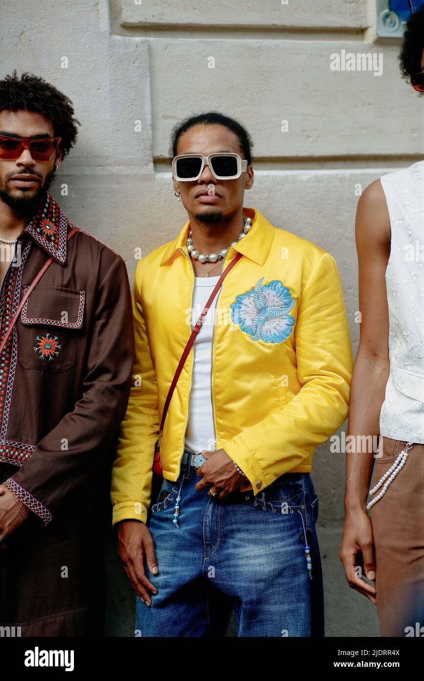 Street style, Jordan Hames and Jacques Basoka arriving at Bluemarble ...