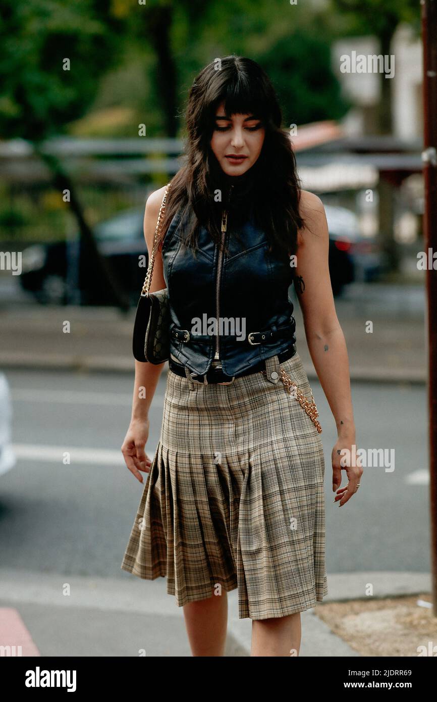 Street style, Maria Bernad arriving at Egonlab Spring-Summer Menswear ...