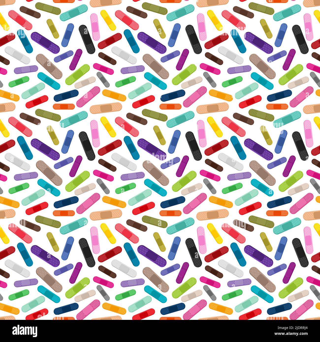 Seamless background pattern with colorful adhesive bandages Stock Photo ...