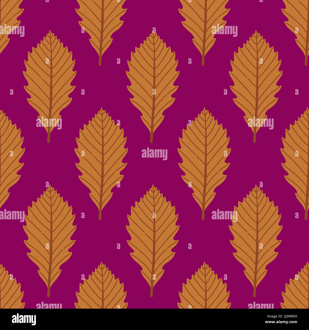 Autumn leaf seamless pattern vector simple leaves Stock Vector Image ...