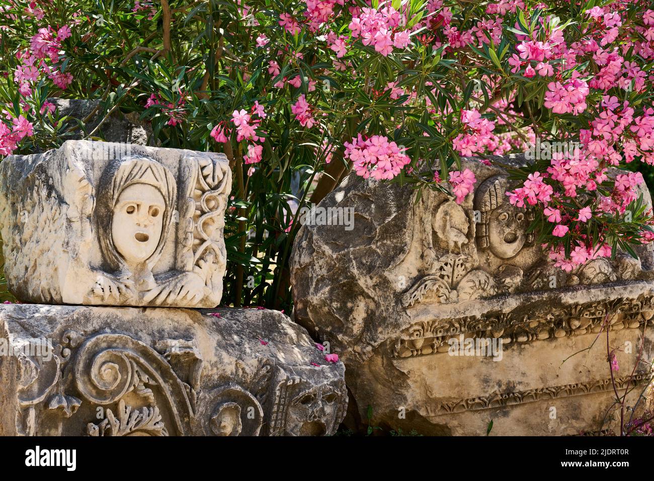 stone faces in Myra Ancient City, Demre, Turkey Stock Photo - Alamy