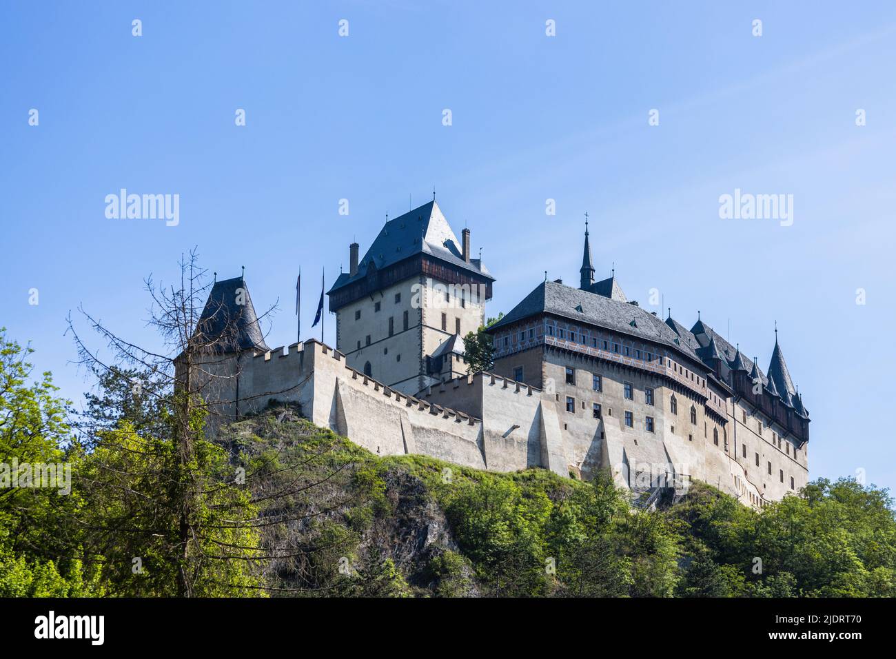 Royal gothic castle of Karlstejn in the Czech Republic Stock Photo - Alamy