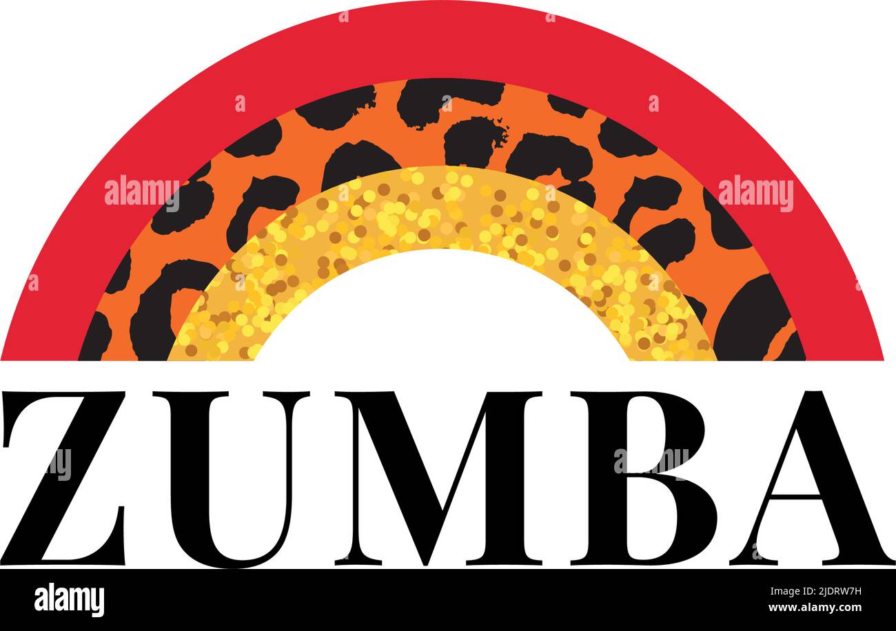 Zumba dance studio. Multicolor sliced word Stock Vector Image & Art - Alamy