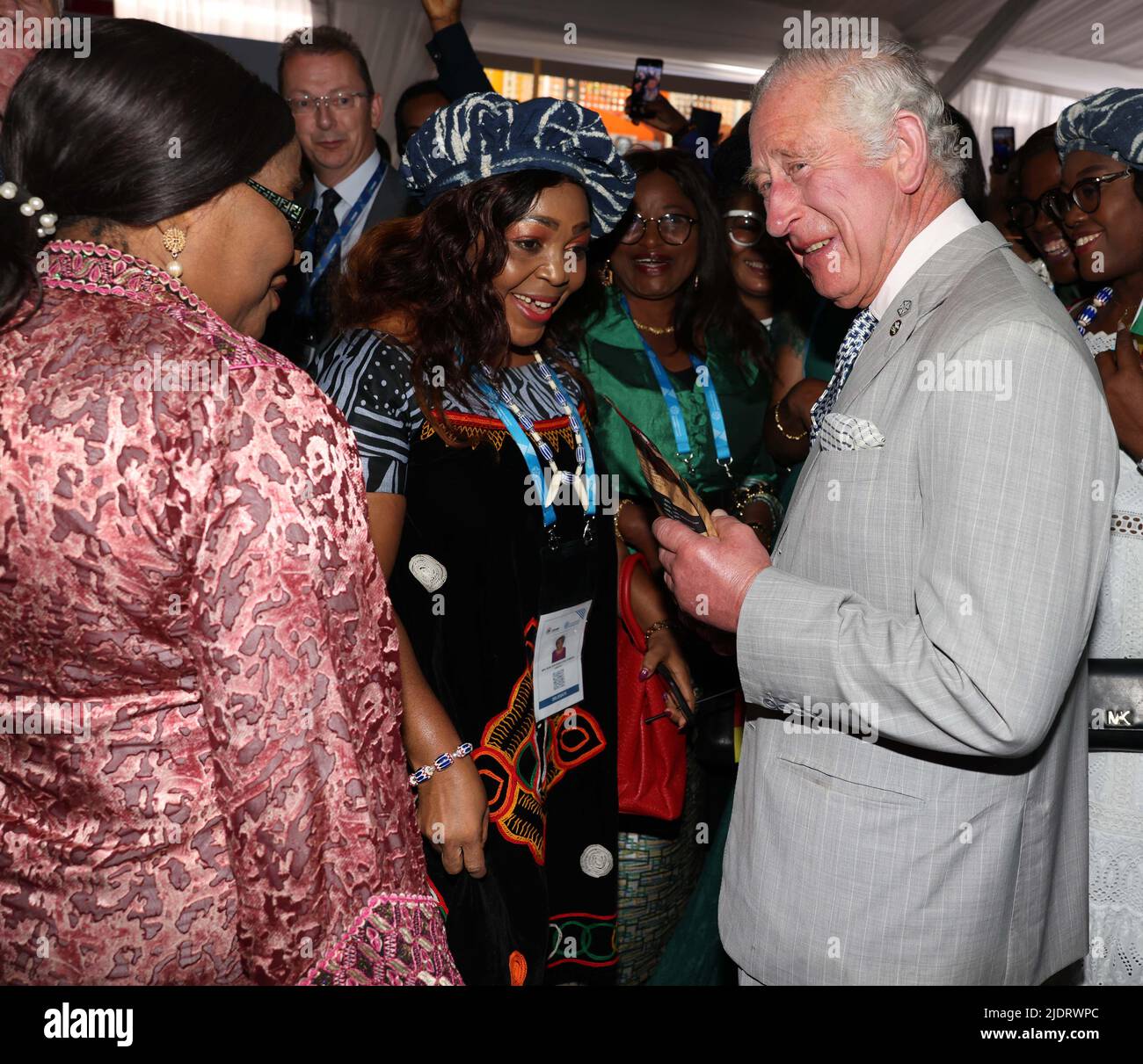 The Prince of Wales attends a Commonwealth Business Forum Exhibition at ...