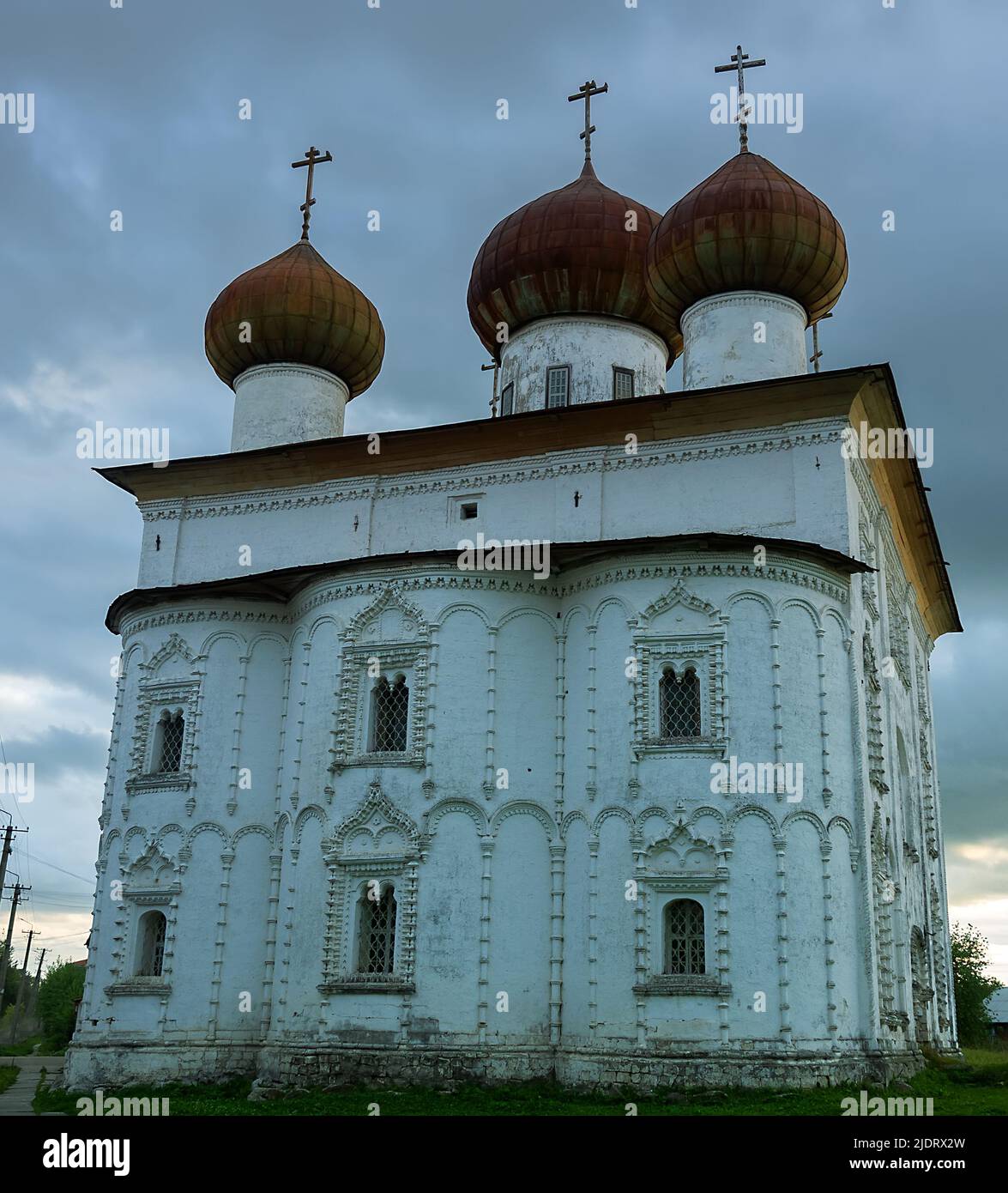 Orthodox old churches and cathedrals in Russia. Stone architecture ...