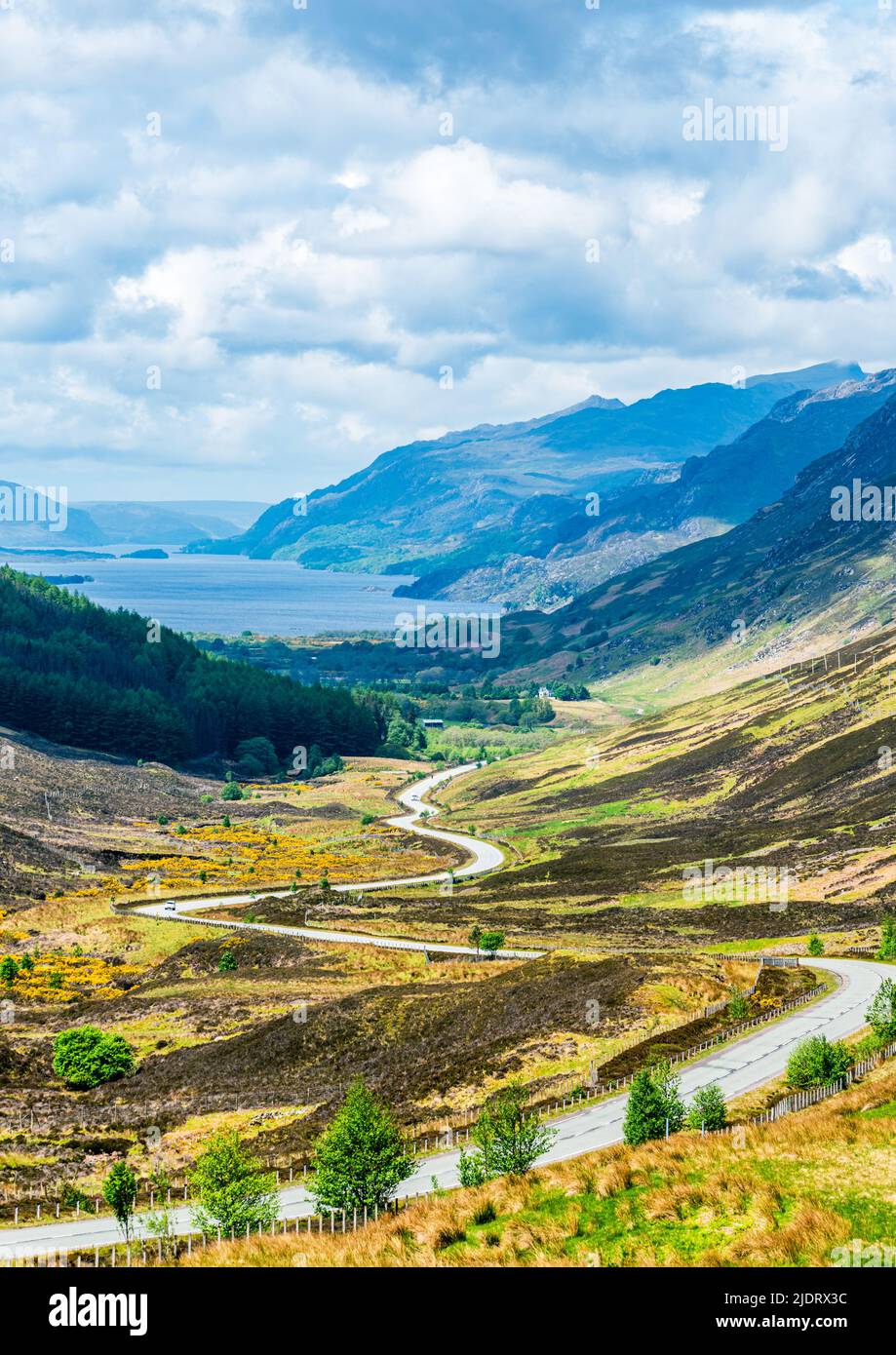 Loch Maree and Valley from Glen Docherty Viewpoint, A832, NC500 ...