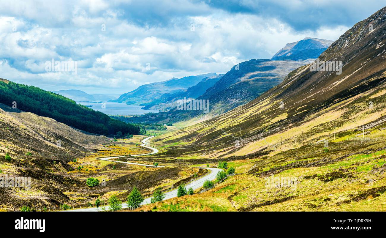 Loch Maree and Valley from Glen Docherty Viewpoint, A832, NC500 ...