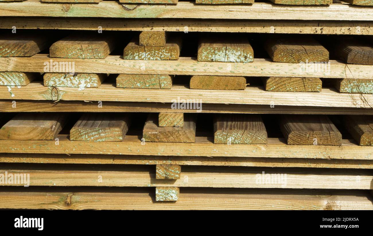 Esthetic wooden pallet, yellow wood, construction pallet, stock pallet ...