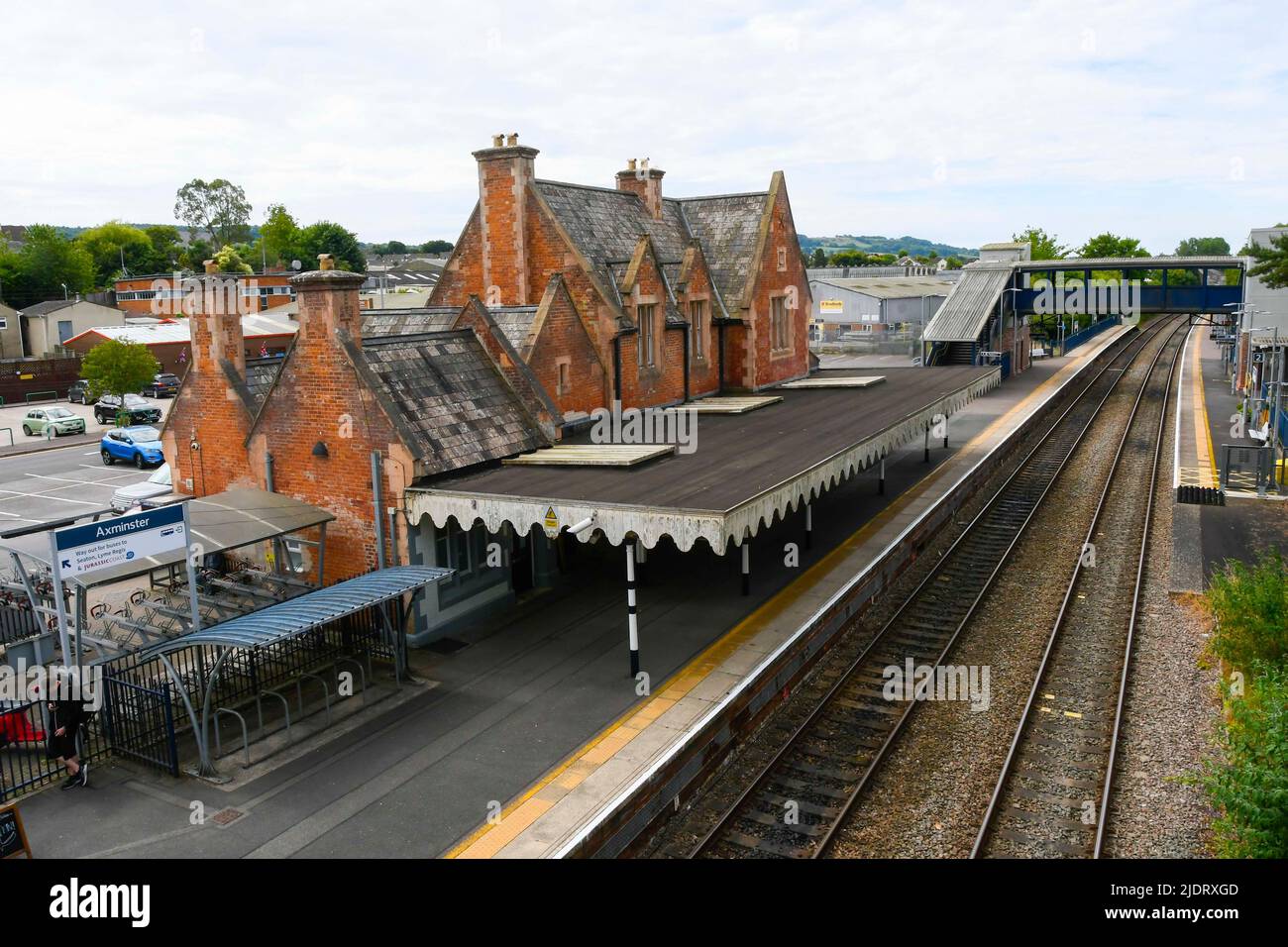 Axminster, Devon, UK. 23rd June 2022. General view of the station at ...