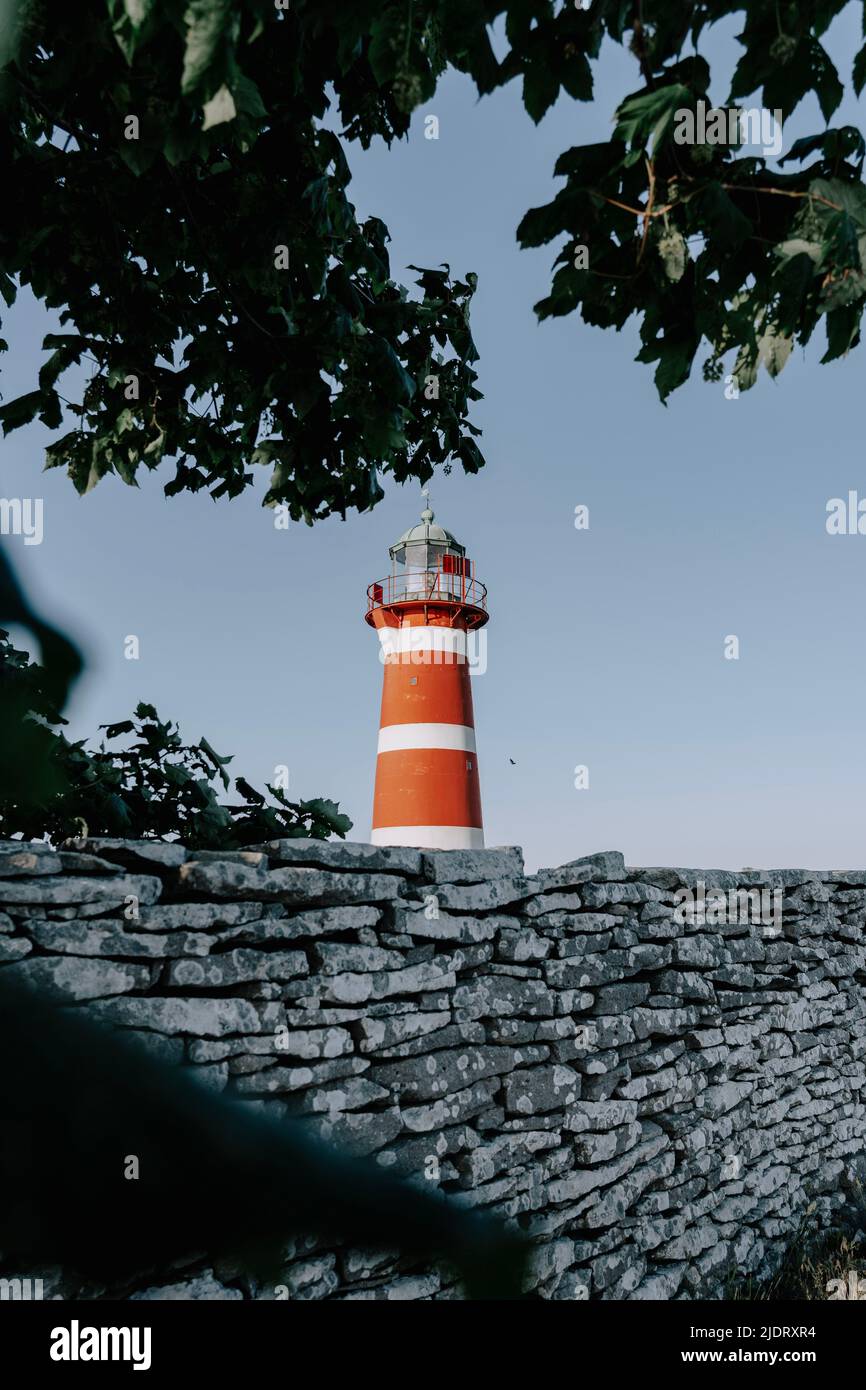 När Leuchtturm in Närsholmen auf Gotland, Schweden. 2 Stock Photo - Alamy