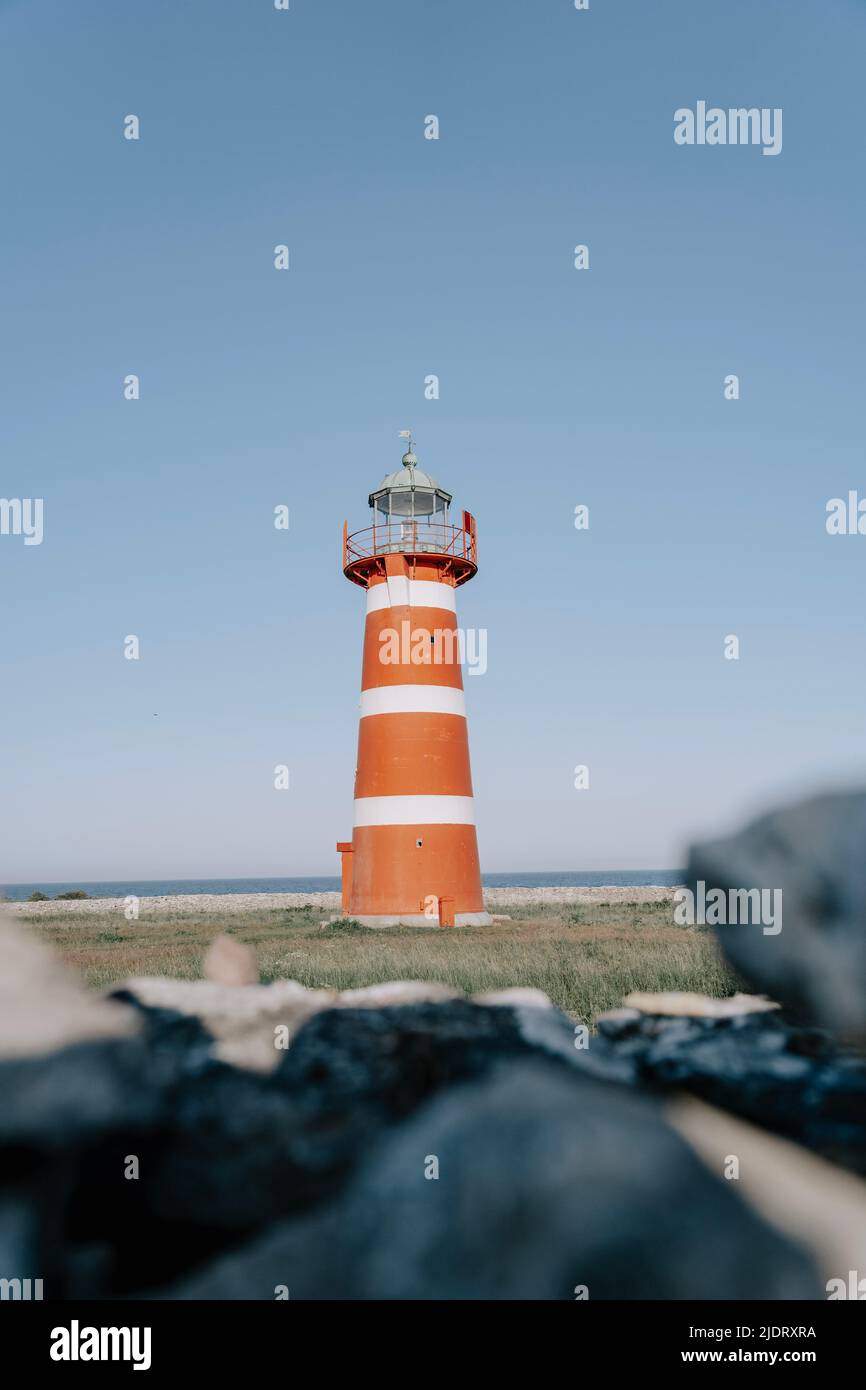 När Leuchtturm in Närsholmen auf Gotland, Schweden. 1 Stock Photo - Alamy