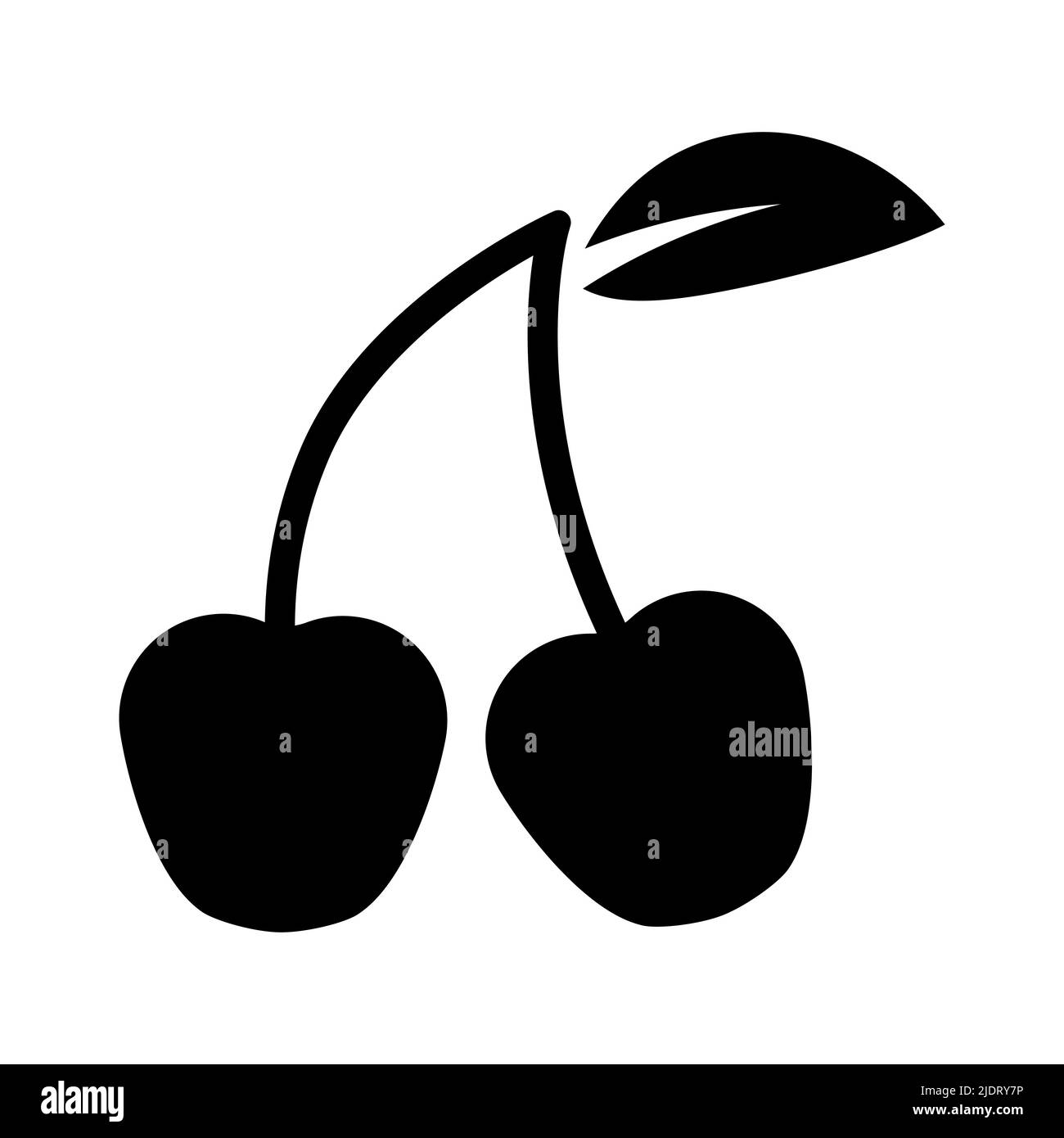 Cherry vector icon isolated on white background Stock Vector Image ...